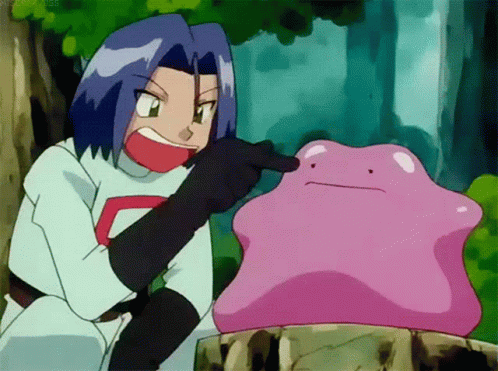 Ditto Wobble James Team Rocket Poking Pokemon GIF | GIFDB.com