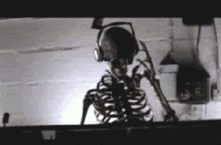 Dj Partying Skeleton GIF | GIFDB.com