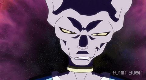 Dragon Ball God Of Destruction Beerus Smirk Face GIF | GIFDB.com
