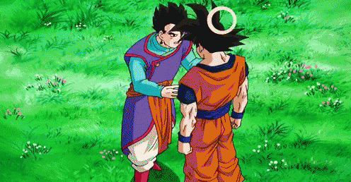 Dragon Ball Goku Gohan Hug GIF | GIFDB.com