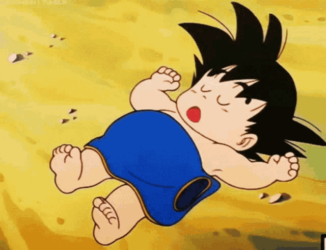 Dragon Ball Z Goten Sleeping GIF | GIFDB.com