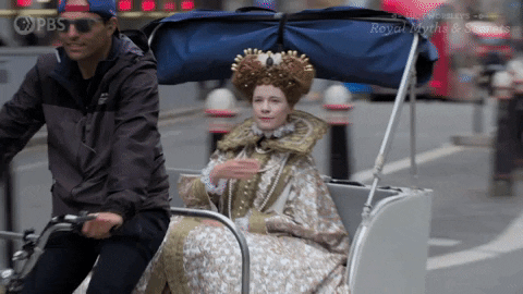 Dressed Up Queen Wave GIF | GIFDB.com