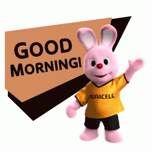 Duracell Energizer Bunny Battery Good Morning GIF | GIFDB.com