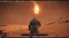 Elden Ring Player Fighting Radahn's Meteor Attack GIF | GIFDB.com