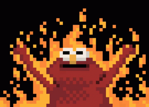 Elmo Fire 8 Bit Pixel Art GIF | GIFDB.com