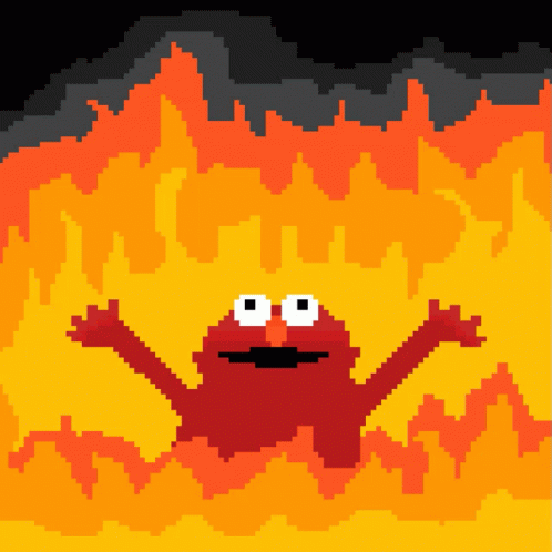 Elmo Fire Burning Pixel Art GIF | GIFDB.com