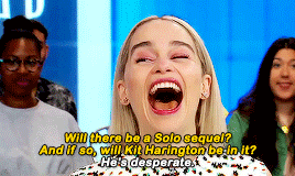 Emilia Clarke Hilarious Reaction He's Desperate GIF | GIFDB.com