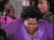 Emotional Believer In Purple Dress Praise Dance GIF | GIFDB.com