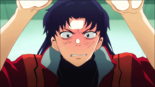Evangelion Misato Katsuragi Angry GIF | GIFDB.com