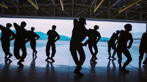 Exo Monster Kpop Dance Silhouette GIF | GIFDB.com