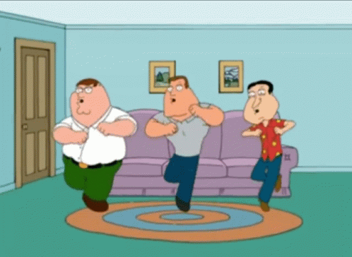 Family Guy Friends Giggity Dance GIF | GIFDB.com