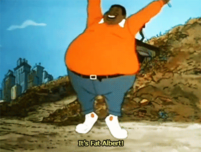 Fat Albert Throwing Hands In The Air GIF | GIFDB.com
