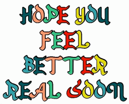 Feel Better Soon Text Animation Rainbow GIF | GIFDB.com