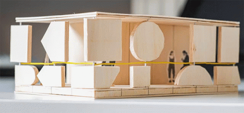 Flipping Wood Architecture Model GIF | GIFDB.com