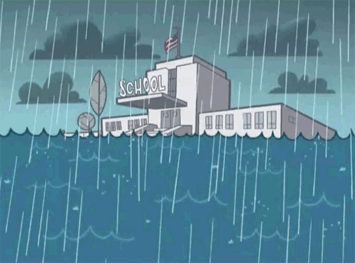 Flood Rain Animated School Cancel Class GIF | GIFDB.com