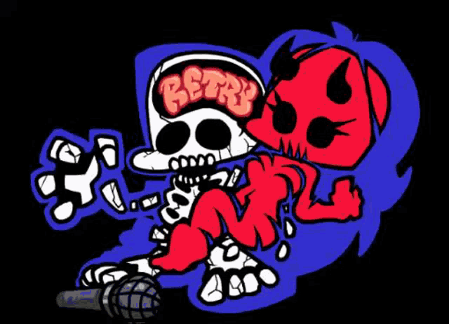 Friday Night Funkin Skeleton Couple GIF | GIFDB.com