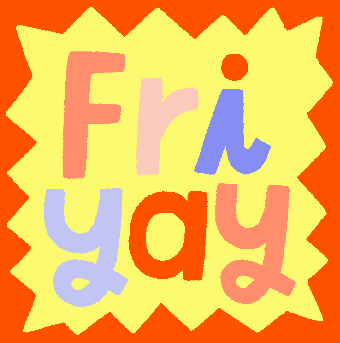 Friyay Illustration Animated Text Art GIF | GIFDB.com