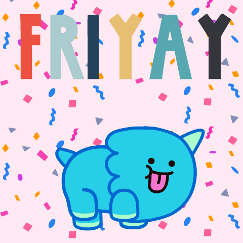 Friyay Jumping Dancing Dino Confetti Party GIF | GIFDB.com