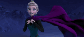 Frozen Elsa Flying Cape GIF | GIFDB.com