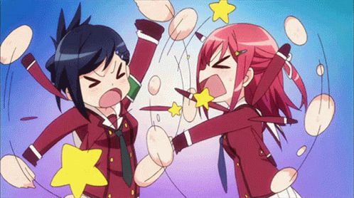 Funny Anime Cat Fight GIF | GIFDB.com