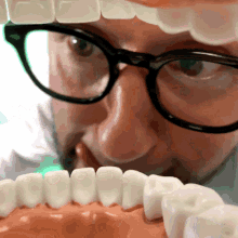 Funny Dentist Close Up Brushing Teeth GIF | GIFDB.com