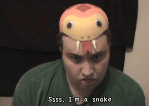 Funny Guy As Scary Snake GIF | GIFDB.com