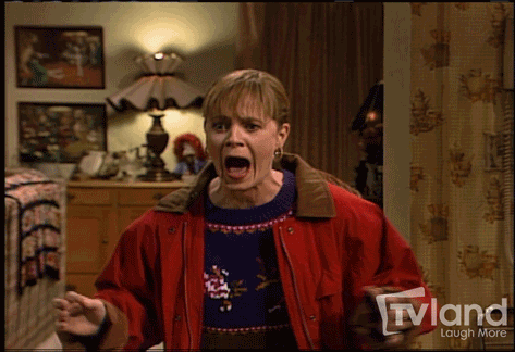 Funny Halloween Scared Reaction Panic Attack GIF | GIFDB.com