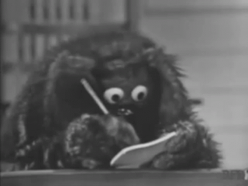 Funny Monster Writing Down GIF | GIFDB.com