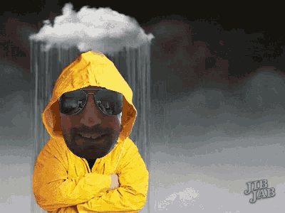 Funny Rain Cloud Following Man Meme GIF | GIFDB.com