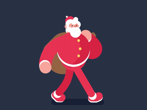 Funny Walking Christmas Santa GIF | GIFDB.com