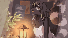 Furry Girl Looking Out The Window 8429