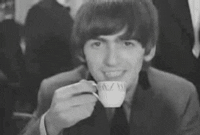 George Harrison Beatles Sips Tea GIF | GIFDB.com