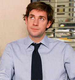 Giggle The Office Jim Halpert GIF | GIFDB.com