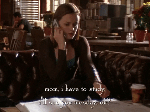 Gilmore Girls Rory I Have To Study Mom GIF | GIFDB.com