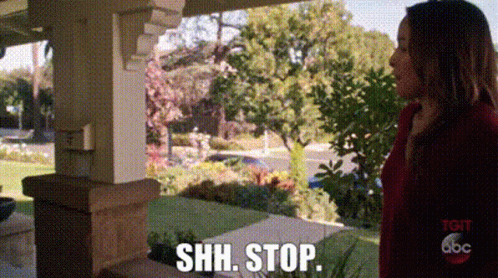 Girl Shh Stop Man GIF | GIFDB.com
