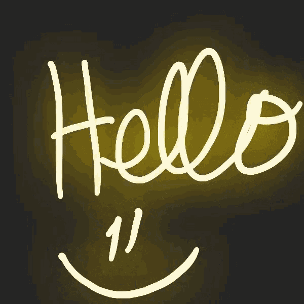 Glowing Hello Smiley GIF | GIFDB.com