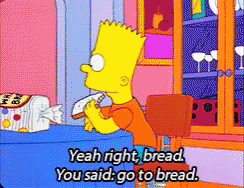 Go To Bread Bart Simpson GIF | GIFDB.com