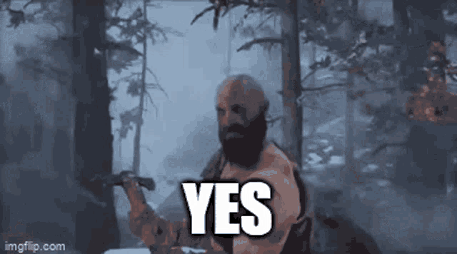 God Of War Yes Kratos Nodding His Head GIF | GIFDB.com
