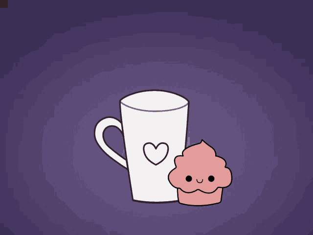 Good Morning Animated Coffee With Cupcake GIF | GIFDB.com