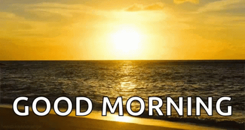 Good Morning Golden Sunrise Beach Day GIF | GIFDB.com