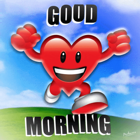 Good Morning Heart Running Happily GIF | GIFDB.com