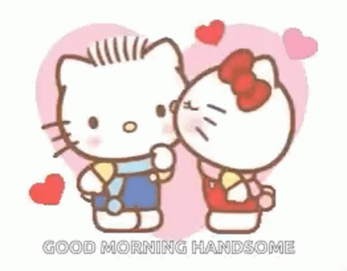 Good Morning Kiss Hello Kitty GIF | GIFDB.com