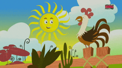 Good Morning Sunshine Rooster Cock A Doddle Doo GIF | GIFDB.com