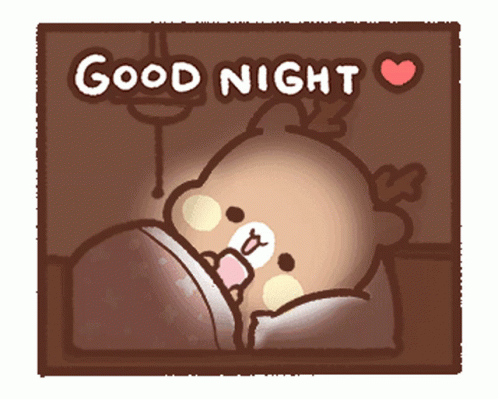 Good Night Cute Bear Laughing Phone Bed GIF | GIFDB.com