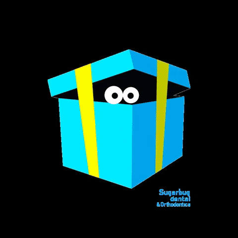 Googly Eyes Looking Outside Colorful Box GIF | GIFDB.com