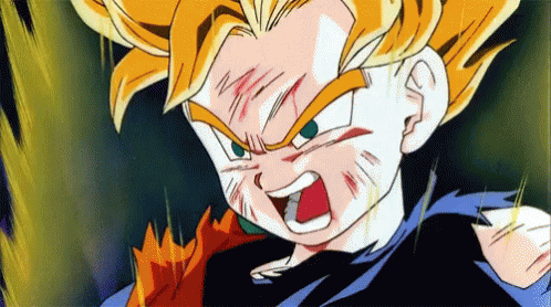 Goten Opponent Trunks Screaming GIF | GIFDB.com