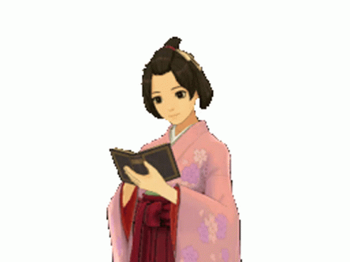 Great Ace Attorney Reading Book GIF | GIFDB.com