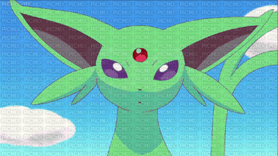 Green Espeon Smiling GIF | GIFDB.com