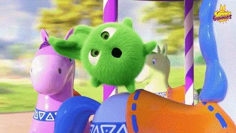 Green Sunny Bunny Hopper Slow Down Driving Fast GIF | GIFDB.com