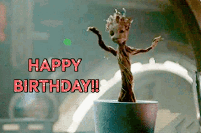 Groot Happy Birthday Meme GIF | GIFDB.com